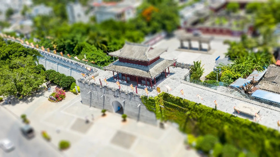 Tilt-shift photos create a miniature Yazhou - Focus on Hainan - hiHainan