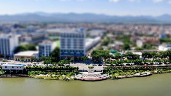 Tilt-shift photos create a miniature Yazhou - Focus on Hainan - hiHainan